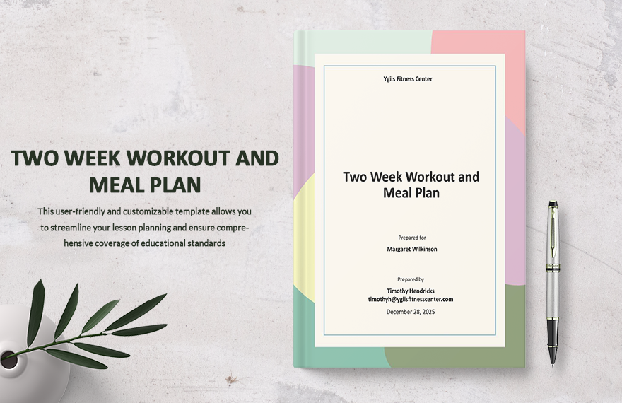 FREE Meal Plan Google Docs Template Download Template