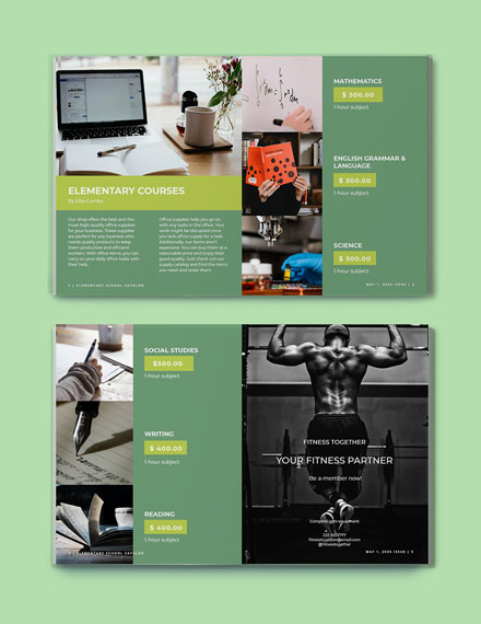 Elementary School Catalog Template - InDesign, Word | Template.net