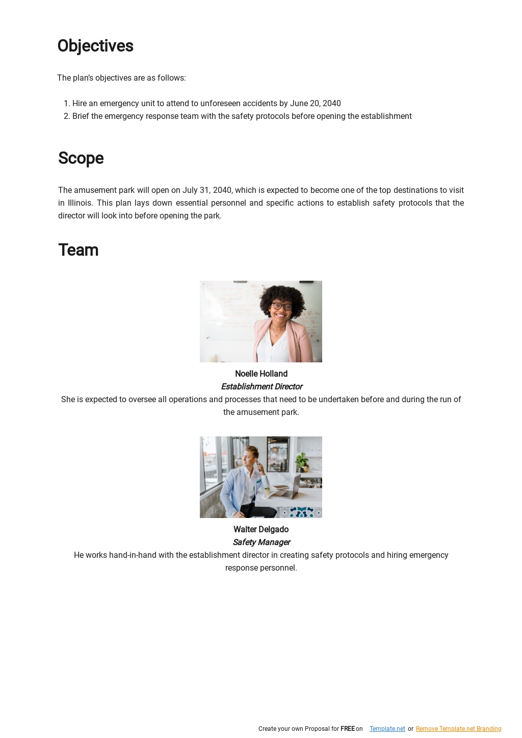 Free Simple Emergency Safety Plan Template - Google Docs, Word, Apple ...