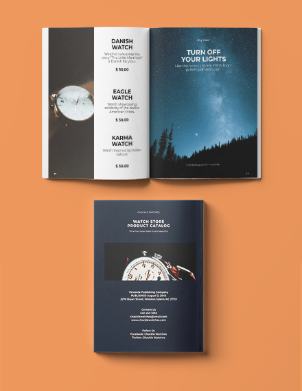 Watch Store Product Catalog Template - InDesign, Word | Template.net
