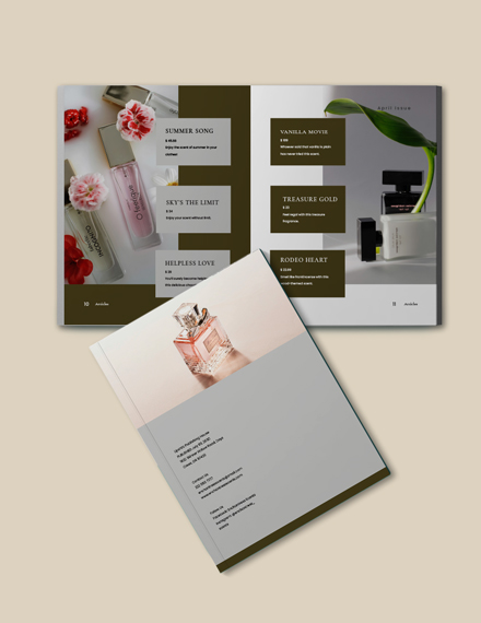 Perfume Store Catalog template in InDesign, Word | Template.net