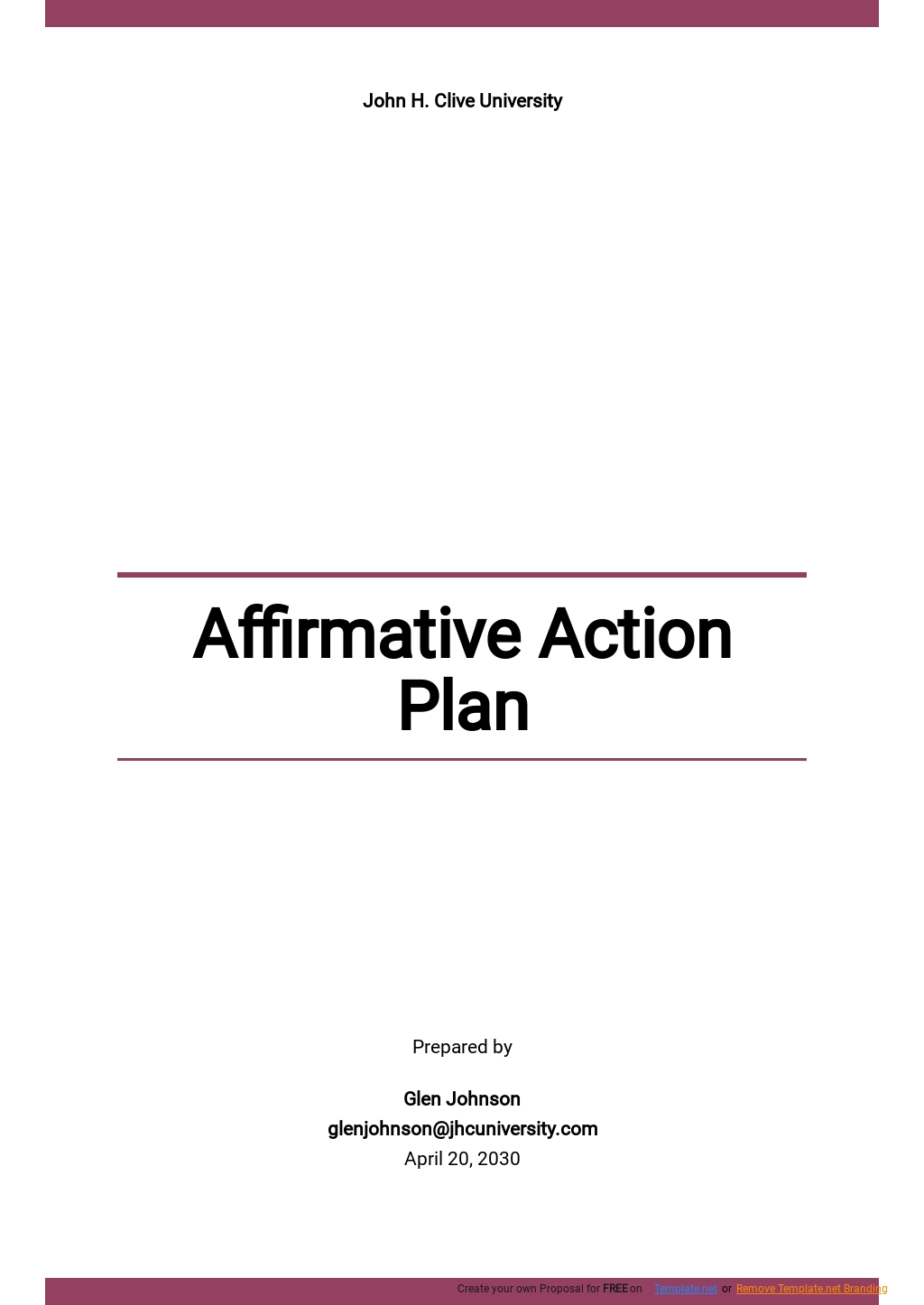 Affirmative Action Plan Templates 7 Docs Free Downloads Template Affirmative Action Plan Templates 7 Docs Free Downloads Template