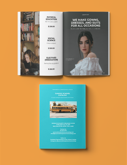 Junior School Catalog Template - InDesign, Word | Template.net