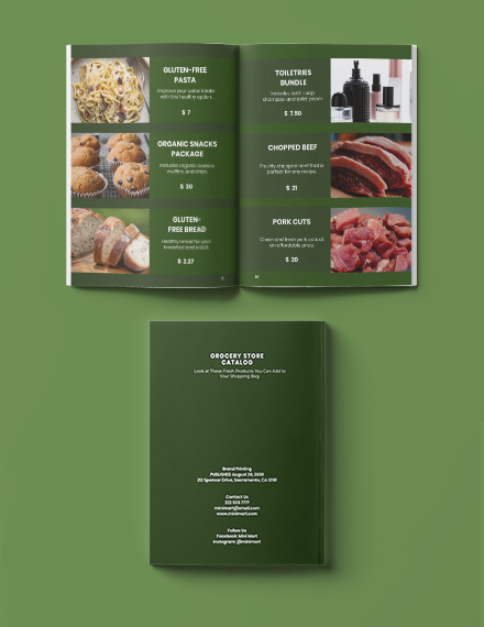 Grocery Store Catalog Template - InDesign, Word | Template.net