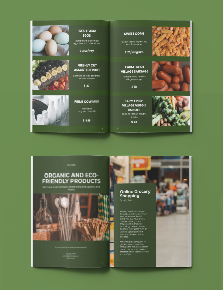 Grocery Store Catalog Template - InDesign, Word | Template.net