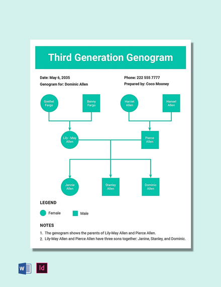 3 Generation Genogram Template - Download in Word, Google Docs, PDF ...