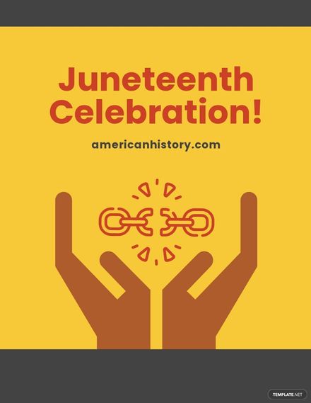 Juneteenth Word Templates Design Free Download Template