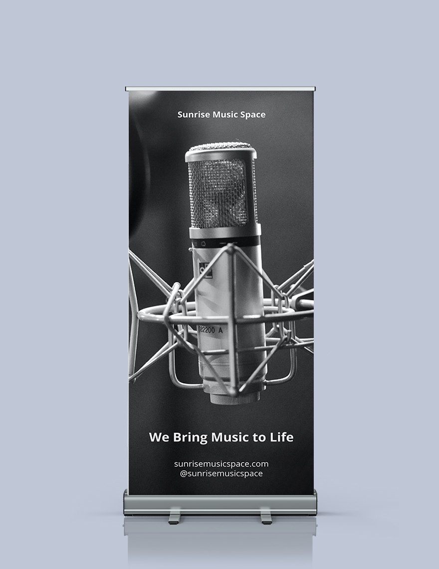 Free Recording Studio Rollup Banner Template - Word | Template.net