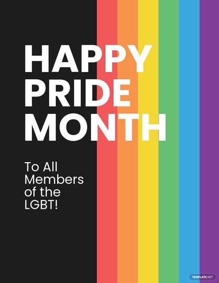 Happy Pride Month Flyer Template Google Docs Word Apple Pages 