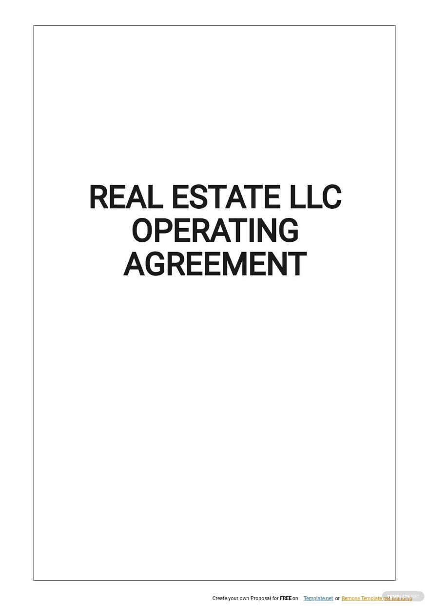 Free Simple LLC Operating Agreement Template Google Docs Word PDF 