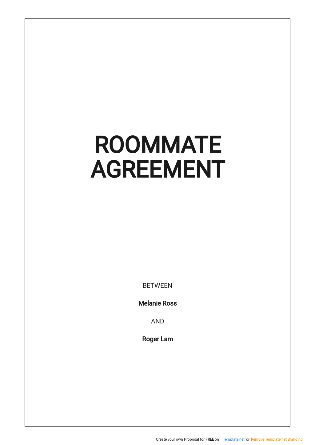 Roommate Release Form Template Roommate Release Form Template