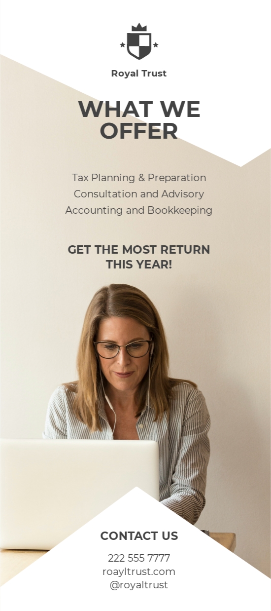 Free Corporate Tax Refund Rack Card Template