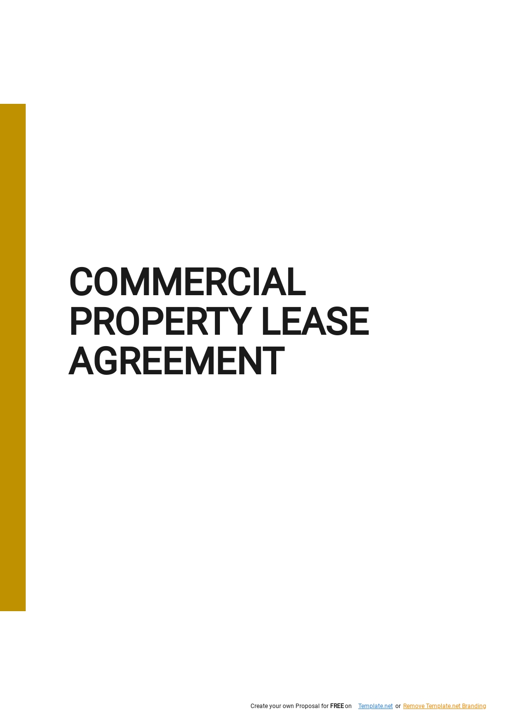 Commercial Property Lease Agreement Template In Google Docs Word 