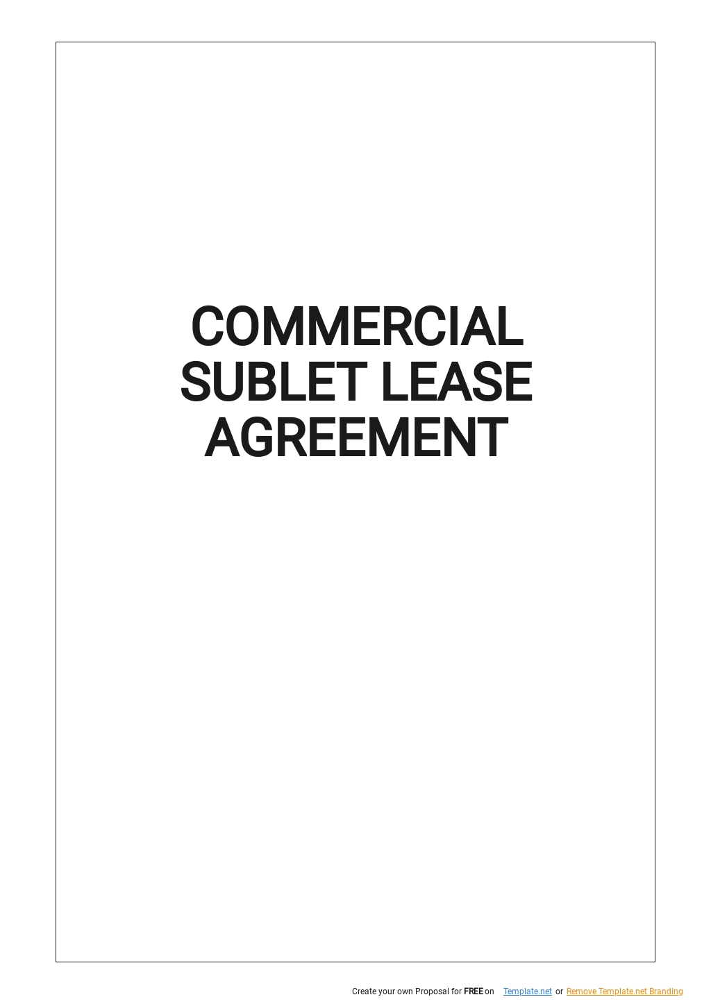 Commercial Lease Agreement Template Google Docs Word Apple Pages Commercial Lease Agreement Template Google Docs Word Apple Pages