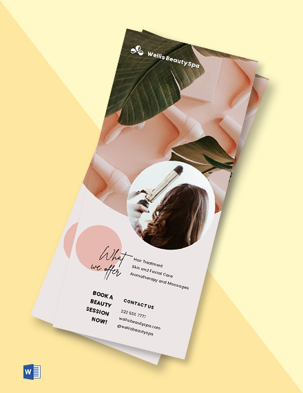 Free Modern Salon Rack Card Template - Google Docs, Illustrator, Word ...