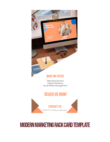 Free Marketing Rack Card Template - Google Docs, Illustrator, Word, PSD ...