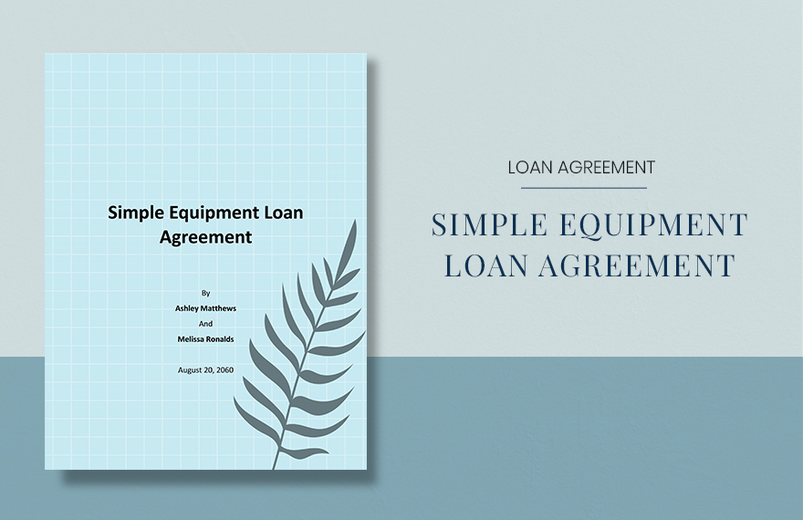 Free Simple Equipment Loan Agreement Template Download In Word 