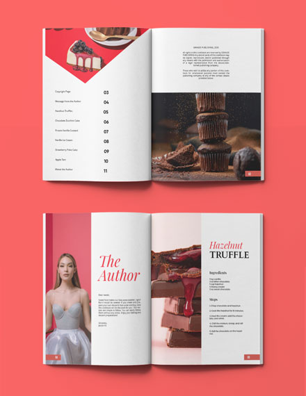 Sample Desserts CookBook Template - InDesign, Word | Template.net