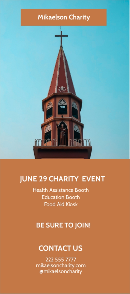 Free Charity Event Rack Card Template