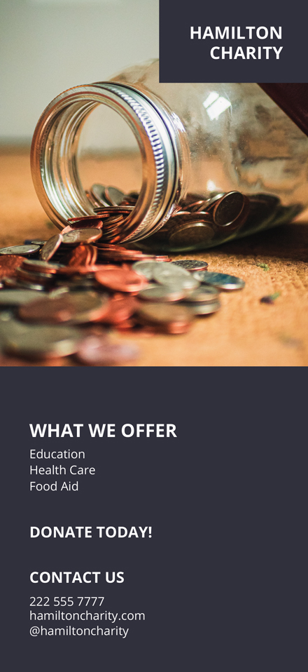 Free Creative Charity Rack Card Template - Google Docs, Word, Apple ...