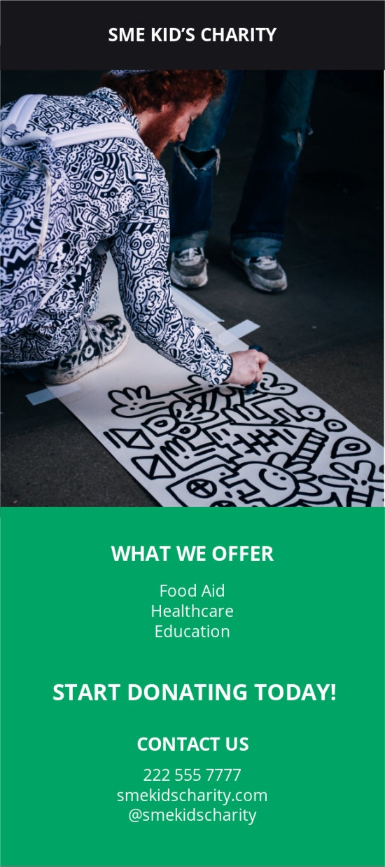 Free Creative Charity Rack Card Template