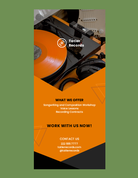 Live Music Rack Card Template - Illustrator, Word, PSD | Template.net