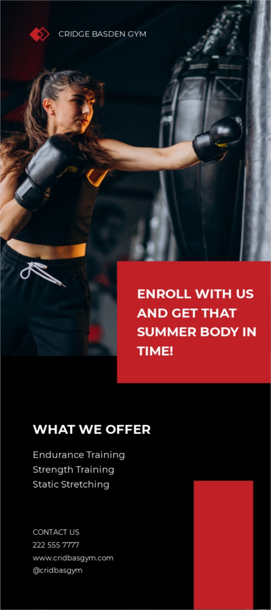 Training Center Rack Card Template - Illustrator, PSD | Template.net