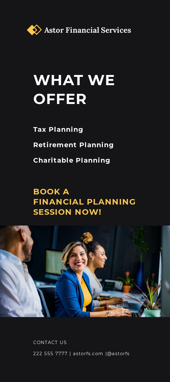 Free Corporate Financial Rack Card Template - Google Docs, Word ...