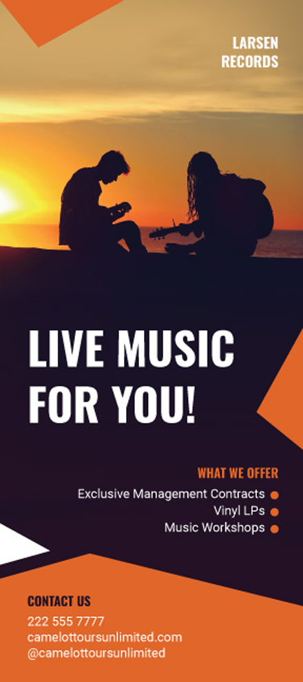 Music Production Rack Card Template - Download in Word, PDF ...