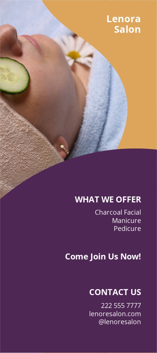 Spa And Massage Rack Card Template in Word | Template.net