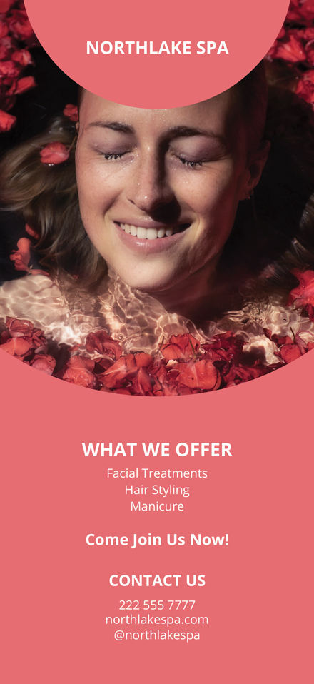 Free Simple Spa Rack Card Template - Google Docs, Illustrator, Word ...