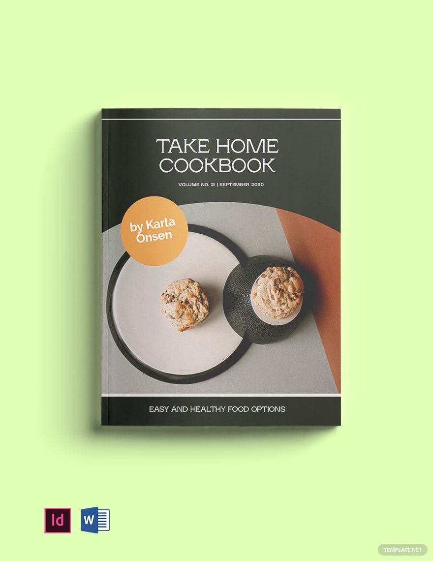 Foodies Cookbook Template InDesign Word Template
