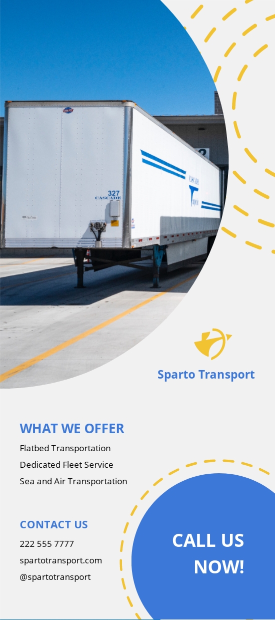 Free Training Rack Card Template