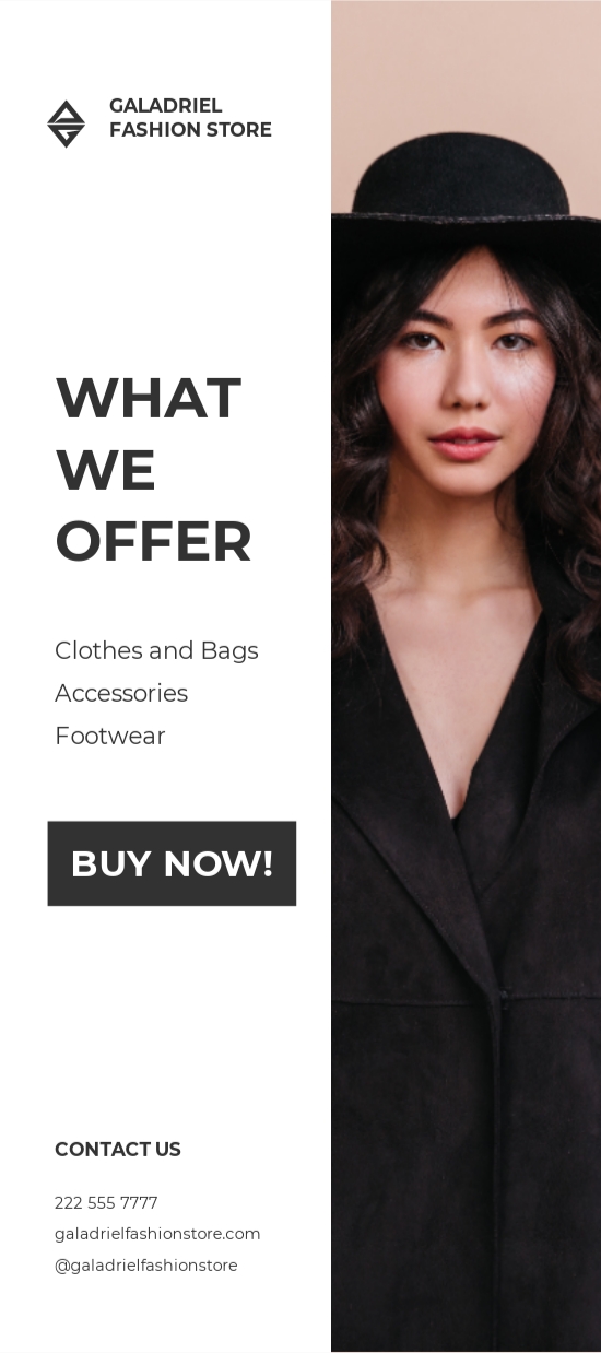 Fashion Store Rack Card Template