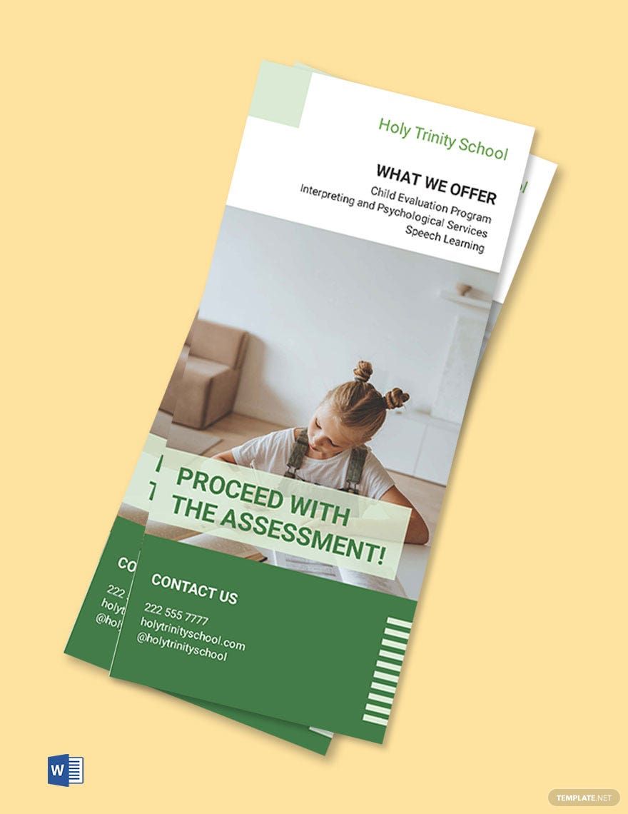 Education & Training Rack Card Template - Google Docs, Word, Apple ...