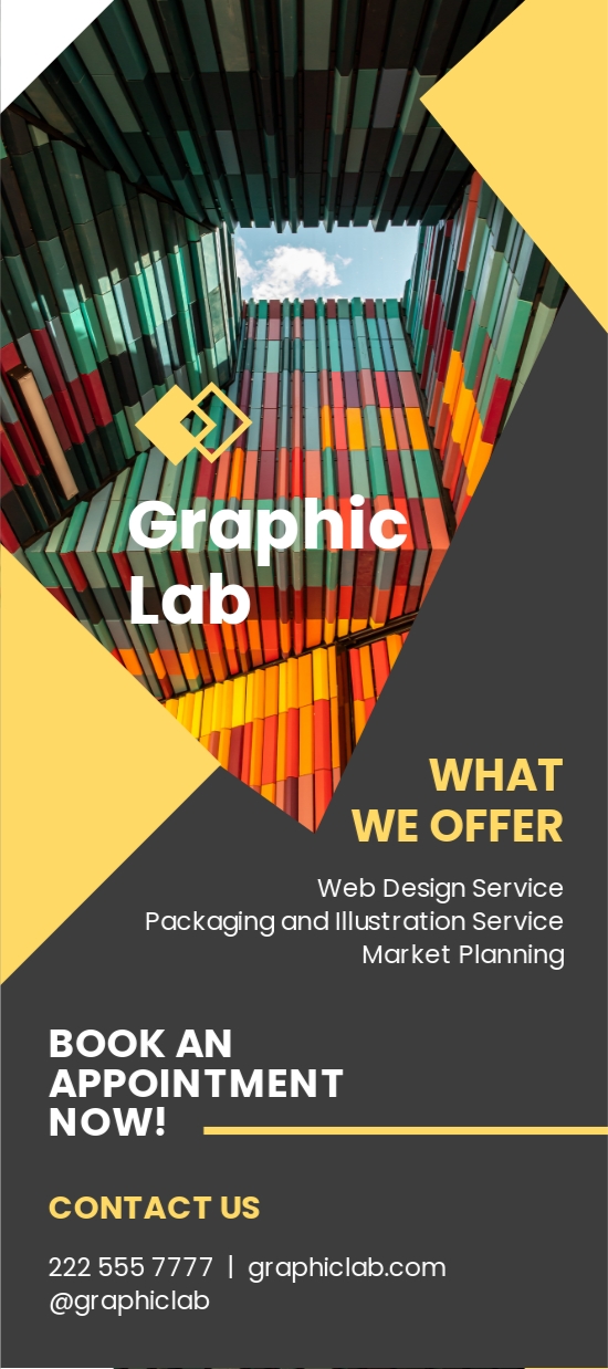 Business Interior Design Rack Card Template