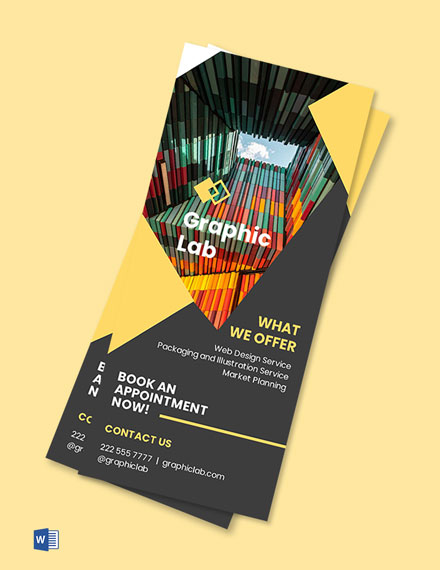 Free Simple Company Rack Card Template - Download in Word, Google Docs ...