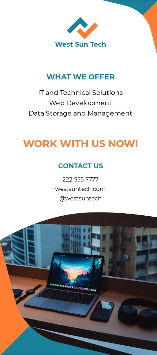 Free sample advertising agency rack card Template - Illustrator, Word ...