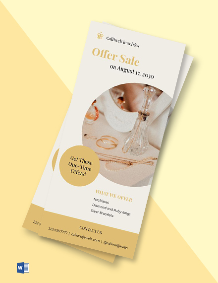 Offer Sale Rack Card Template - Google Docs, Word, Publisher | Template.net