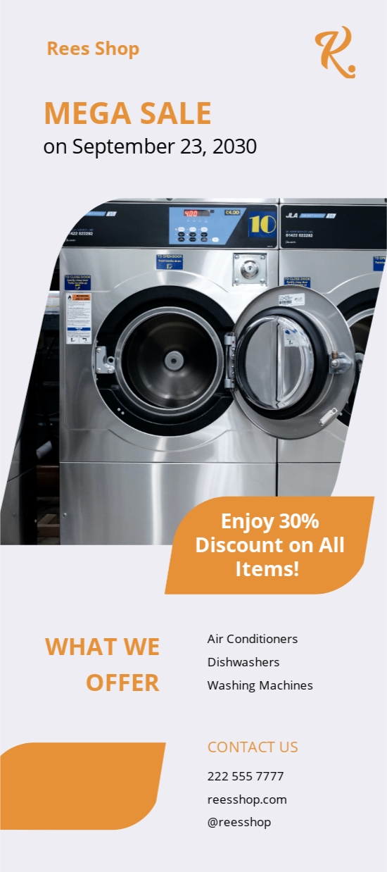 Summer Sale Rack Card Template - Word | Template.net