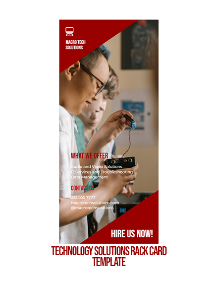 Free Simple Technology Rack Card Template - Download in Word, Google ...