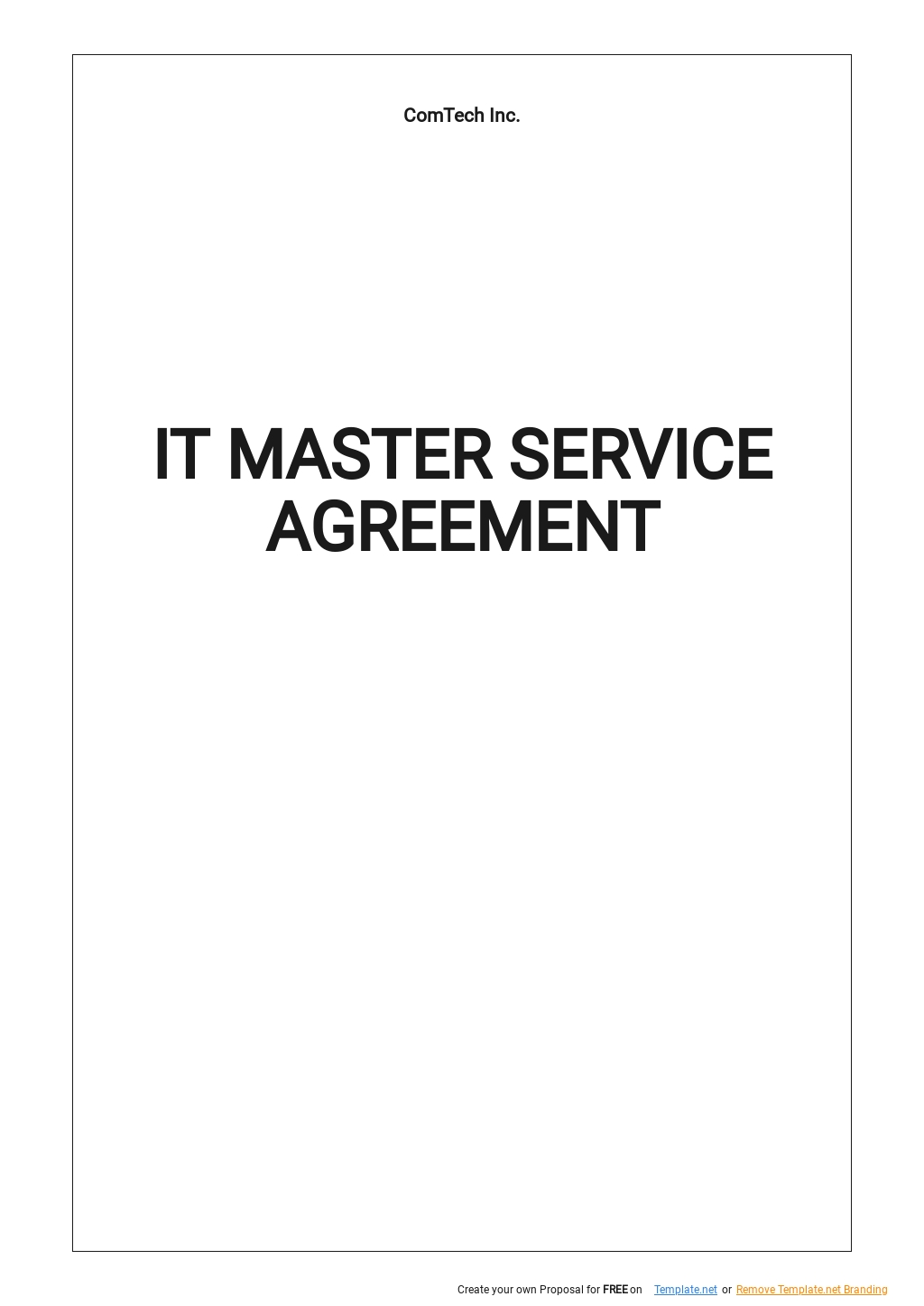 Msa Template Word