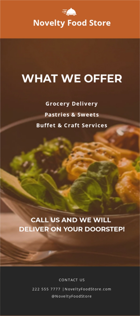 FREE Sample Food Rack Card in Word | Template.net