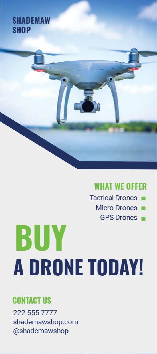 Drone Product Showcase Rack Card Template