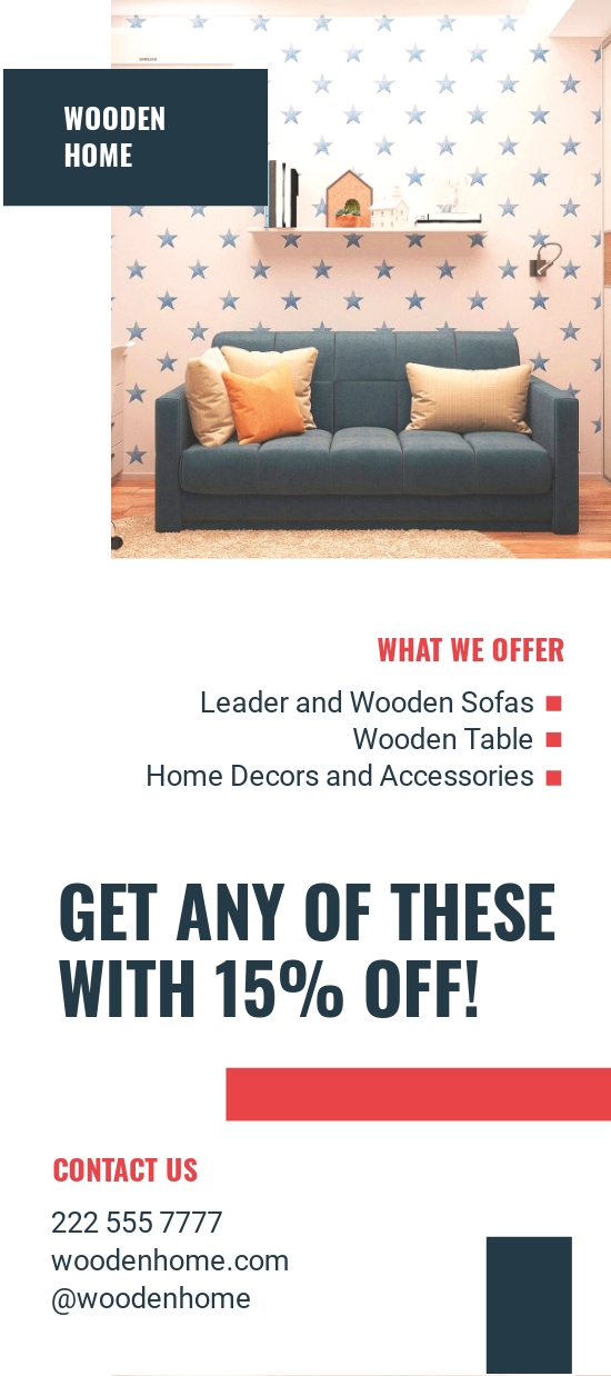 Free Product Sale Promotion Rack Card Template