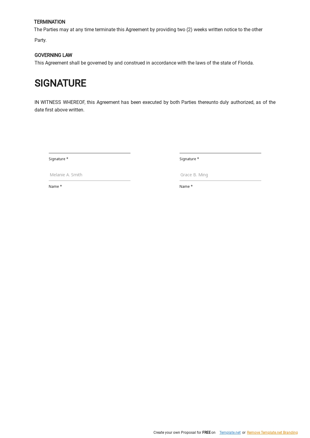 Free Sample Working Agreement Template - Google Docs, Word | Template.net