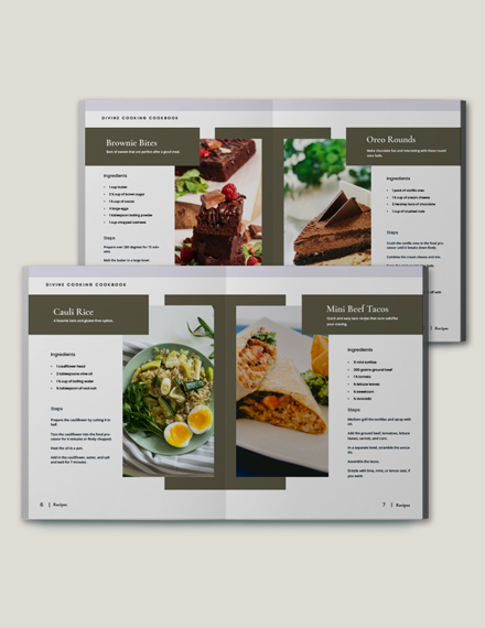 Elegant School Cookbook Template - InDesign, Word | Template.net