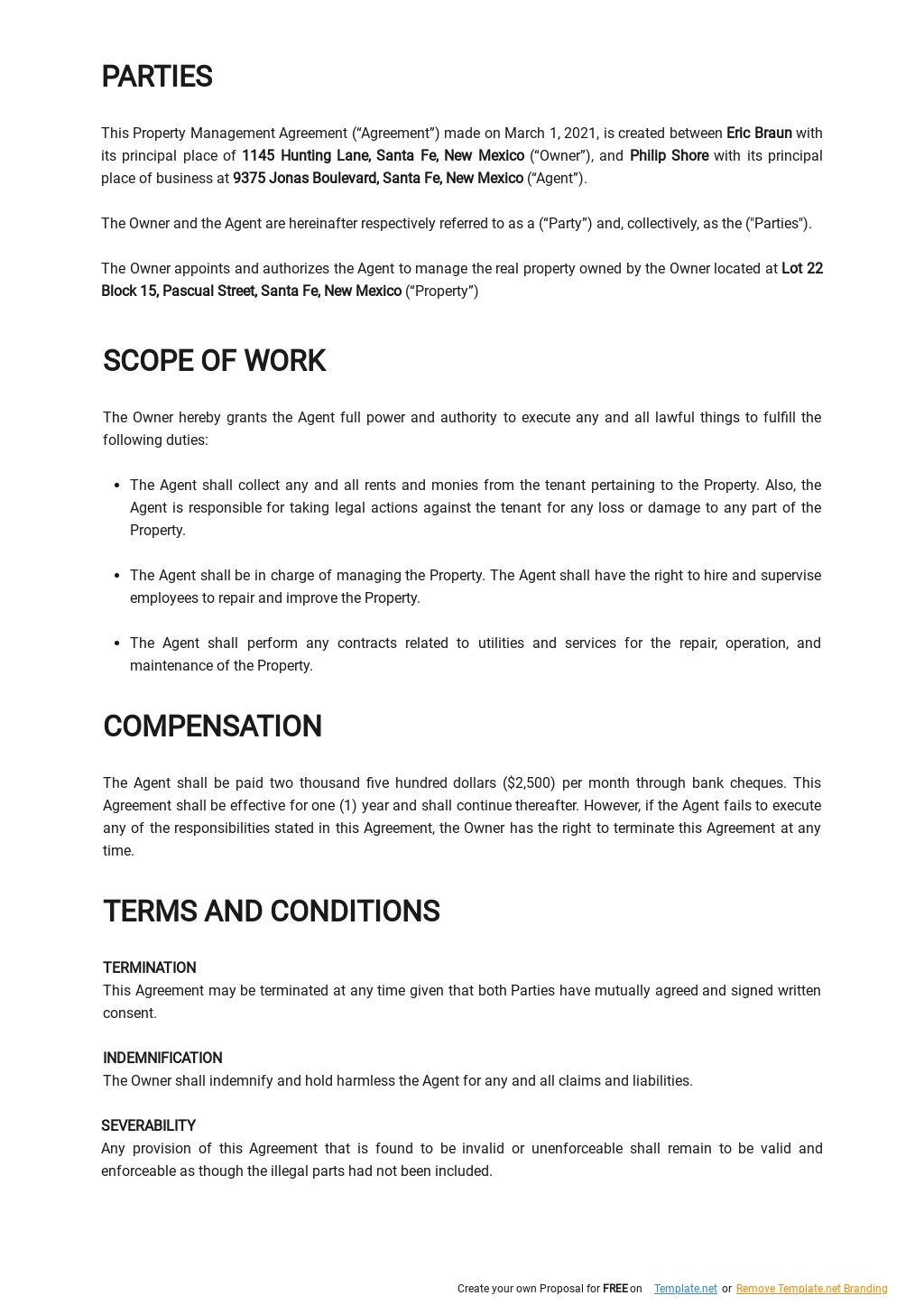Basic Property Management Agreement Template Free PDF Google Docs basic-property-management-agreement-template-free-pdf-google-docs