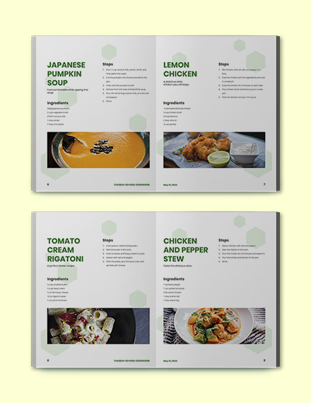 Creative School Cookbook Template - InDesign, Word, PDF | Template.net