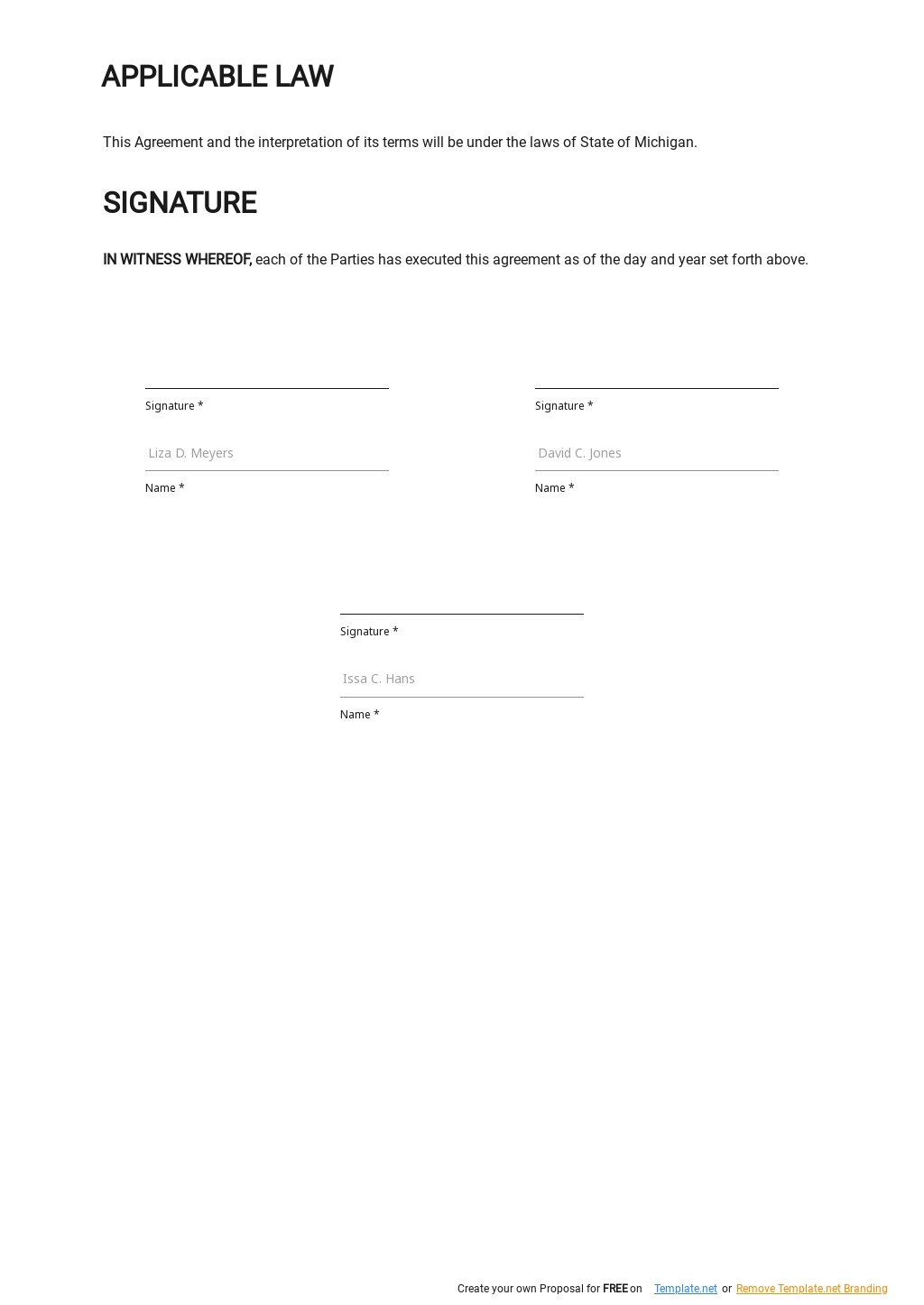 FREE Sample Business Operating Agreement Template | Template.net